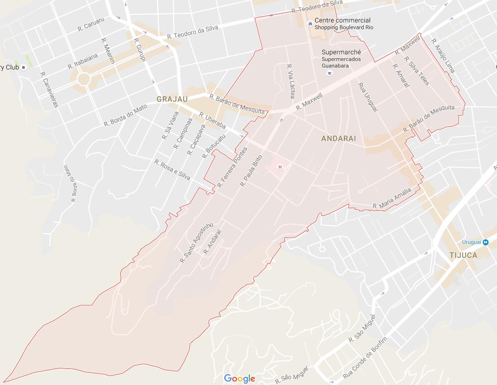 Plan Andaraí - Carte Andaraí (Brésil)